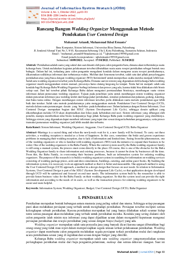 (PDF) Rancang Bangun Wedding Organizer Menggunakan Metode Pendekatan ...