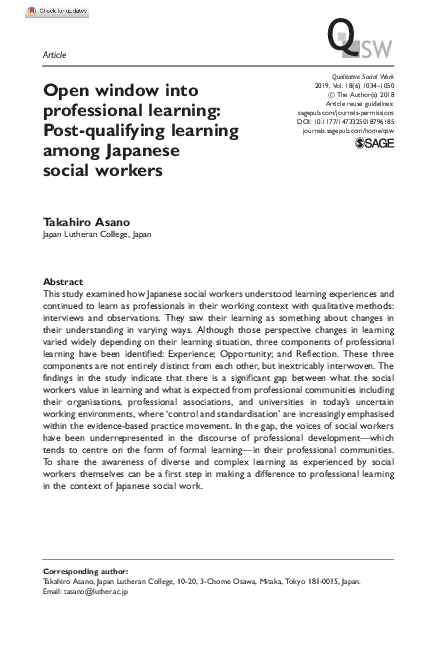 (PDF) Open window into professional learning: Post-qualifying learning ...