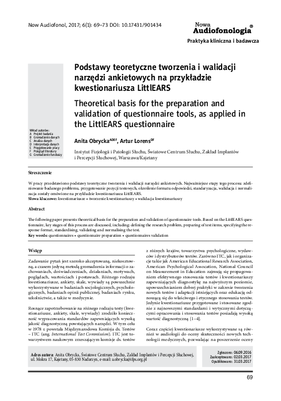 (PDF) Theoretical basis for the preparation and validation of ...