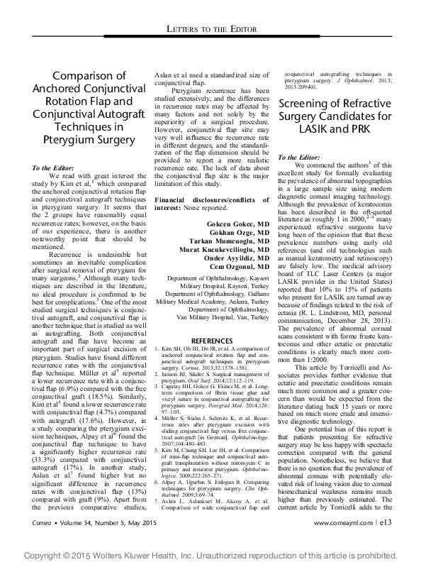 (PDF) A Comparison of Anchored Conjunctival Rotation Flap and ...