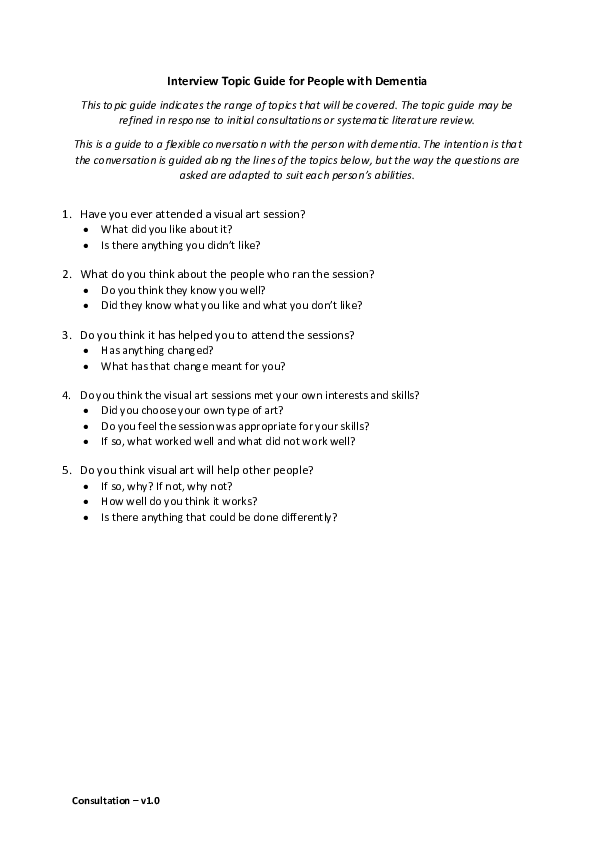 (PDF) Interview_Topic_Guide_for_pwd – Supplemental Material for What ...