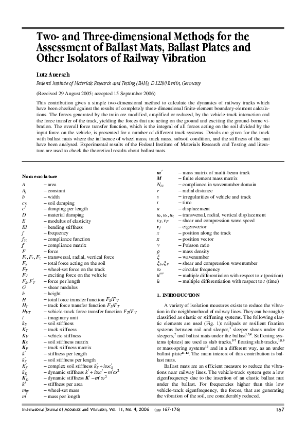 (PDF) Two- and Three-dimensional Methods for the Assessment of Ballast ...