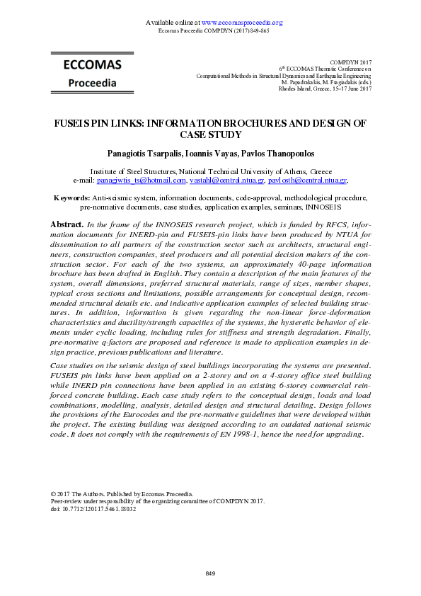 (PDF) Fuseis Pin Links: Information Brochures and Design of Case Study