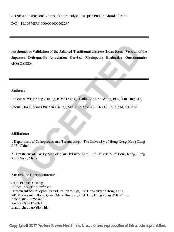 (PDF) Psychometric validation of the adapted Traditional Chinese ...
