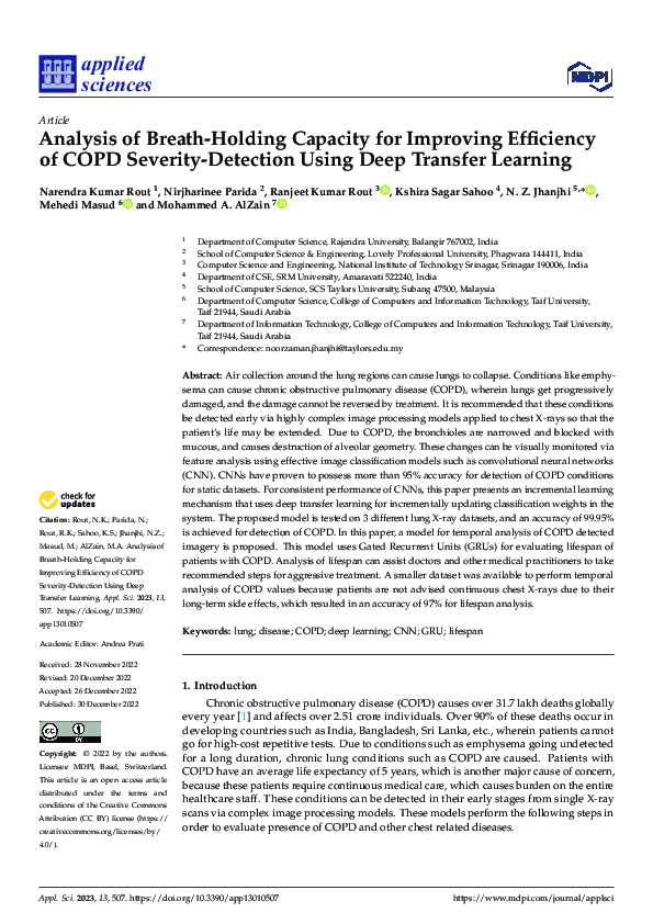 Pdf Analysis Of Breath Holding Capacity For Improving Efficiency Of