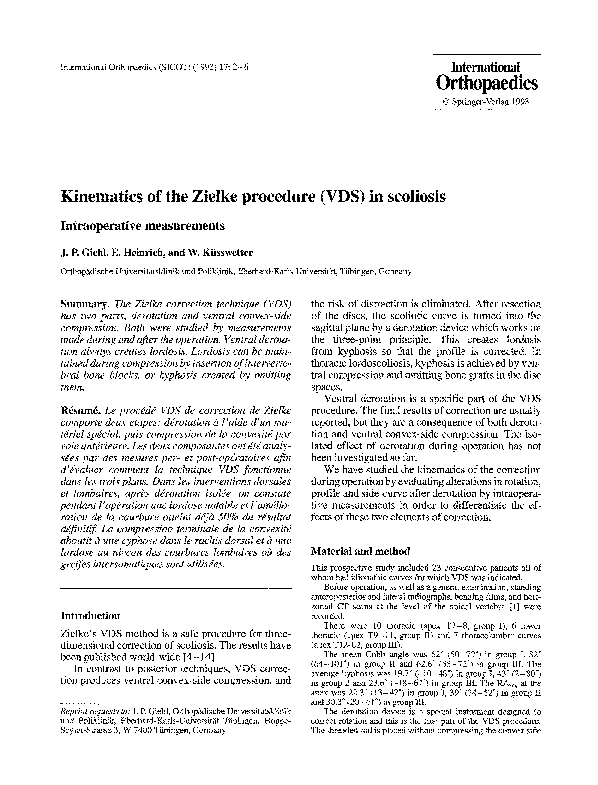 (PDF) Kinematics of the Zielke procedure (VDS) in scoliosis