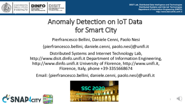 (PDF) Anomaly Detection on IOT Data for Smart City