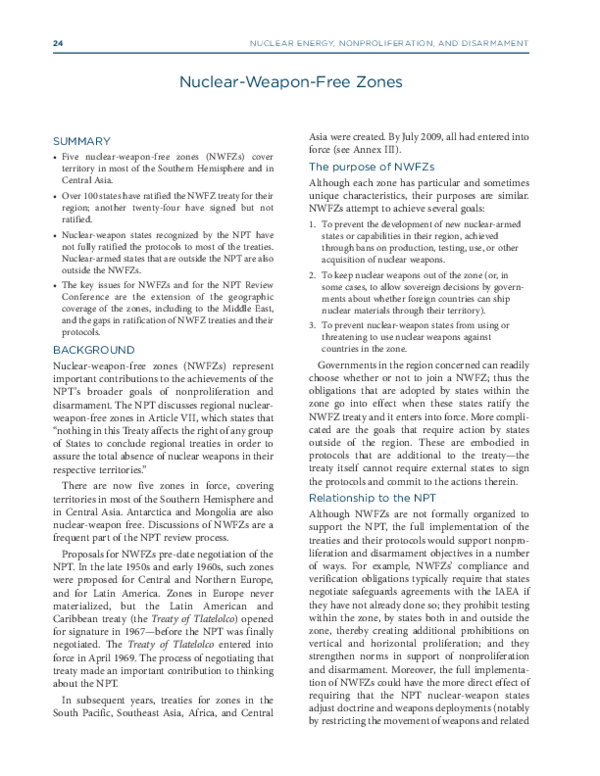 (PDF) Nuclear weapon-free zones