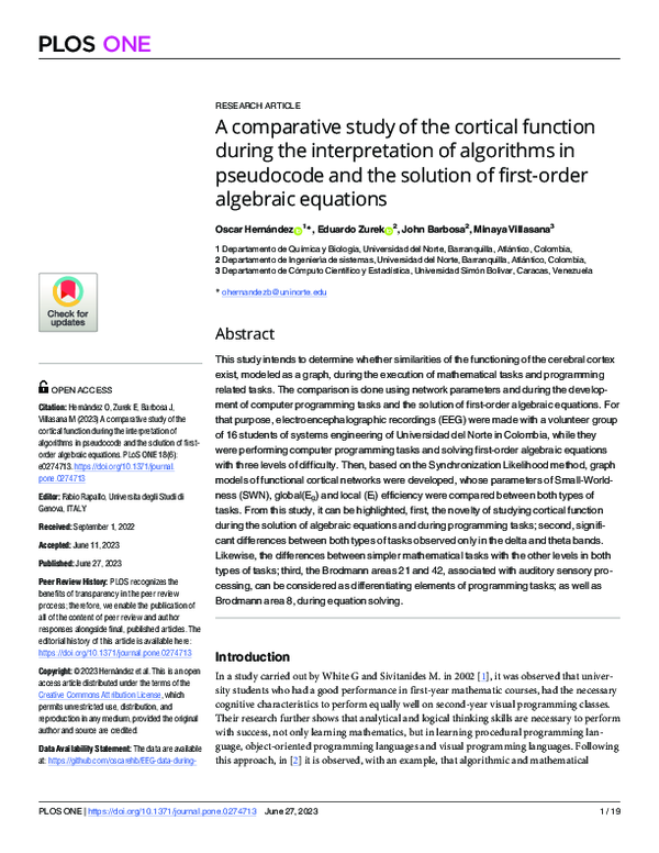(PDF) A comparative study of the cortical function during the interpretation of algorithms in ...