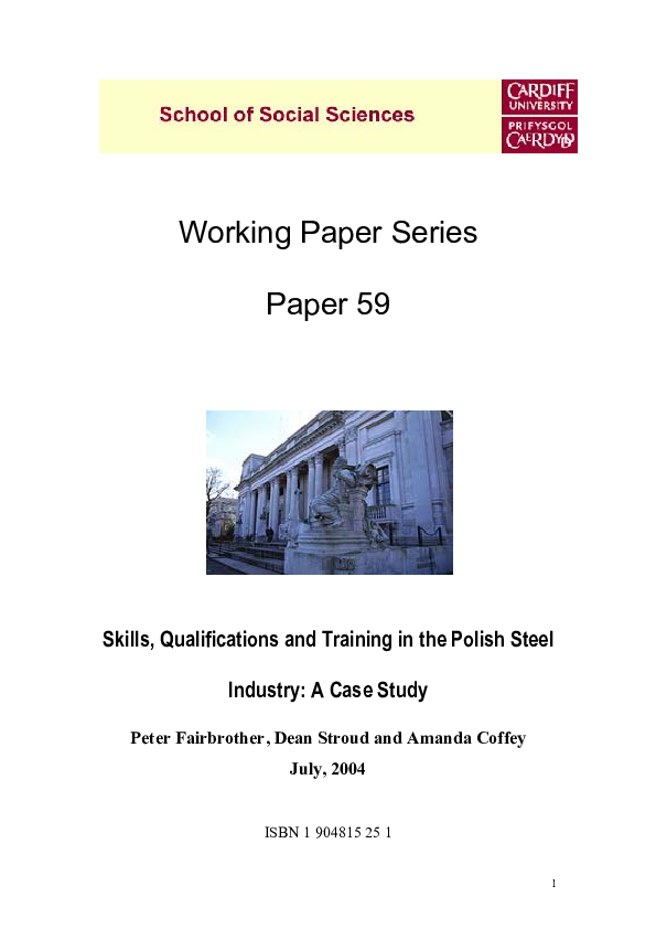 (PDF) Skills, qualifications and training in the Polish steel industry ...