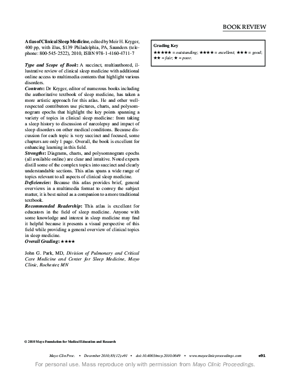 (PDF) Atlas of Clinical Sleep Medicine