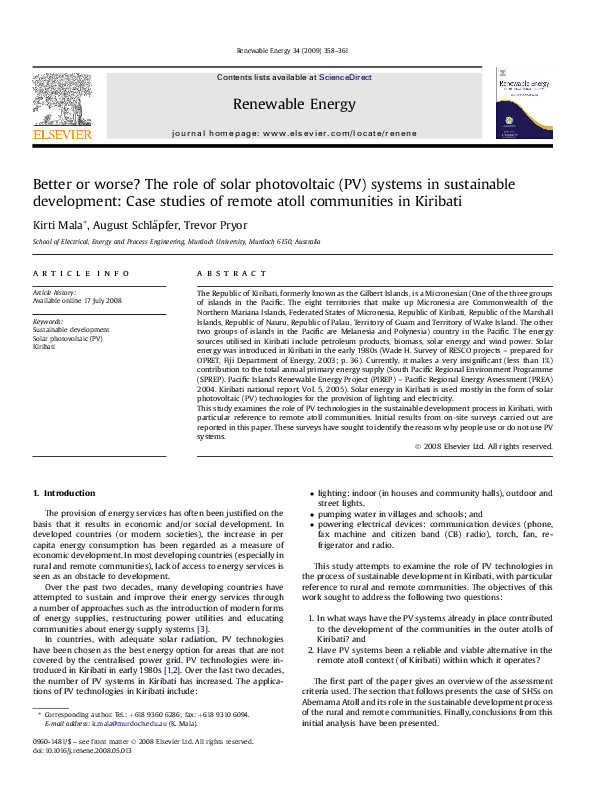 (PDF) Better or worse? The role of solar photovoltaic (PV) systems in ...