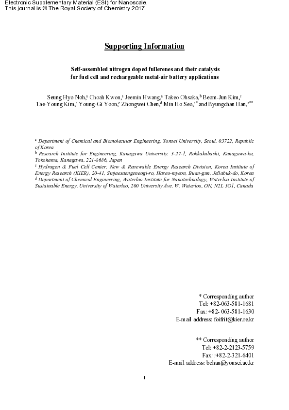 (PDF) Self-assembled nitrogen-doped fullerenes and their catalysis for ...