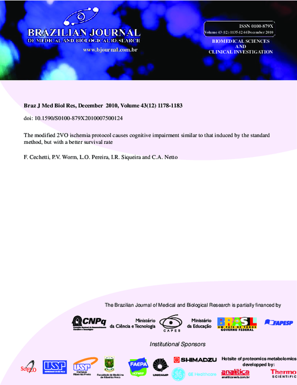 (PDF) The modified 2VO ischemia protocol causes cognitive impairment ...
