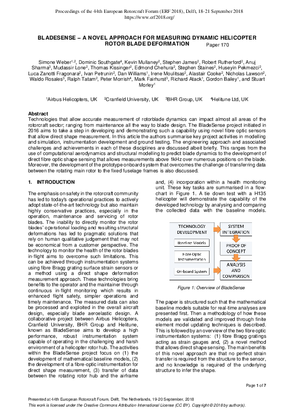(PDF) Bladesense – a novel approach for measuring dynamic helicopter rotor blade deformation