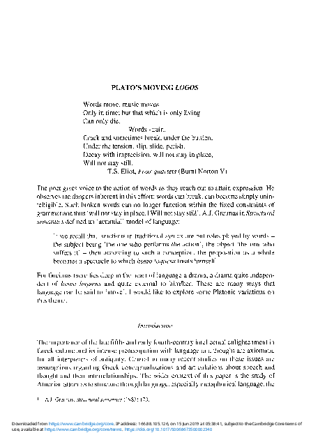(PDF) Plato's movingLogos | Elizabeth Pender - Academia.edu