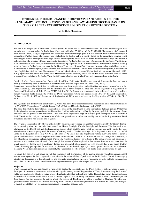 Pdf Rethinking The Importance Of Identifying And Addressing The