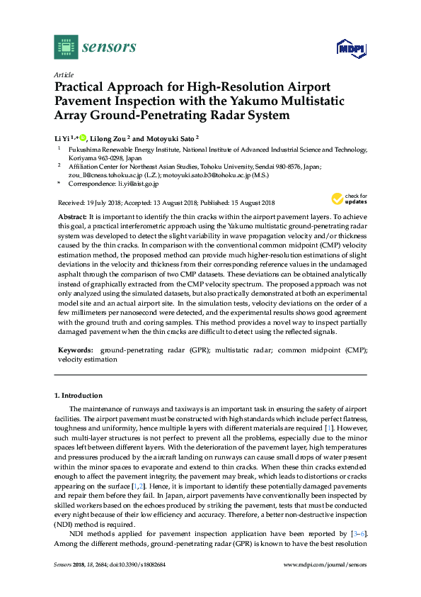 (PDF) Practical Approach for High-Resolution Airport Pavement ...