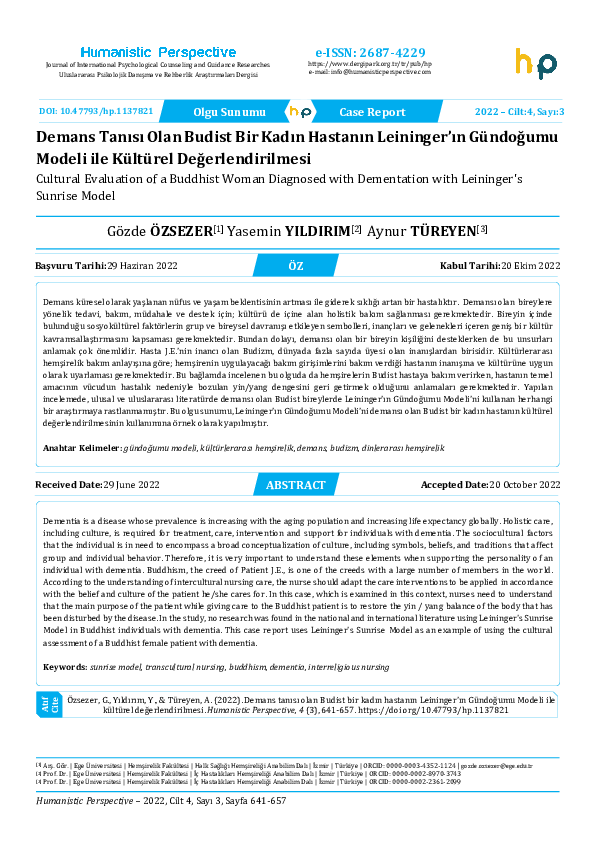 (PDF) Cultural Evaluation of a Buddhist Woman Diagnosed with ...