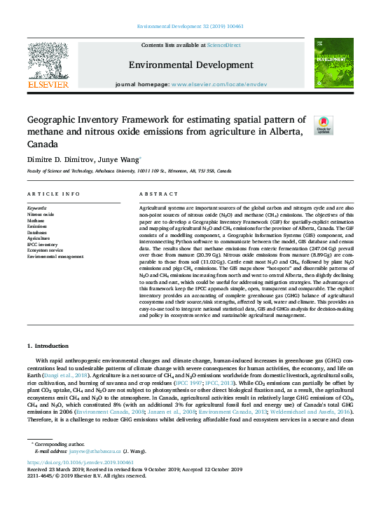 (PDF) Geographic Inventory Framework for estimating spatial pattern of ...