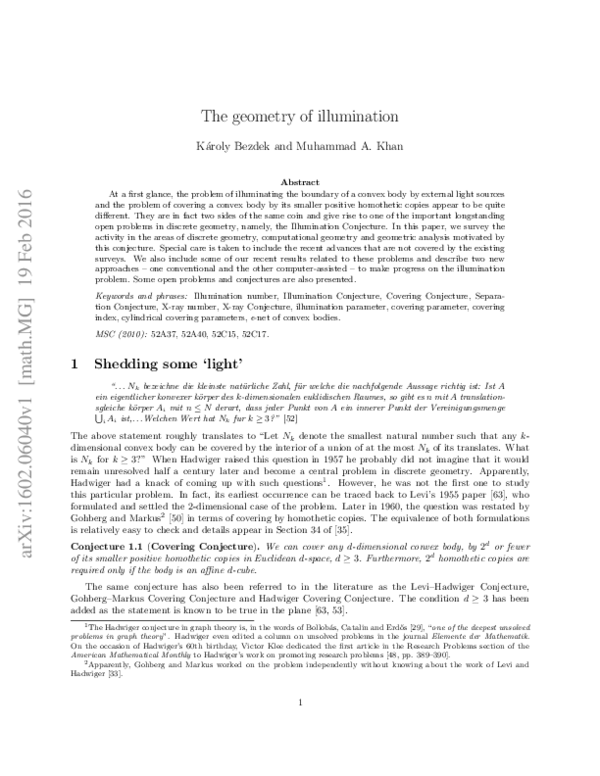 (PDF) The geometry of illumination
