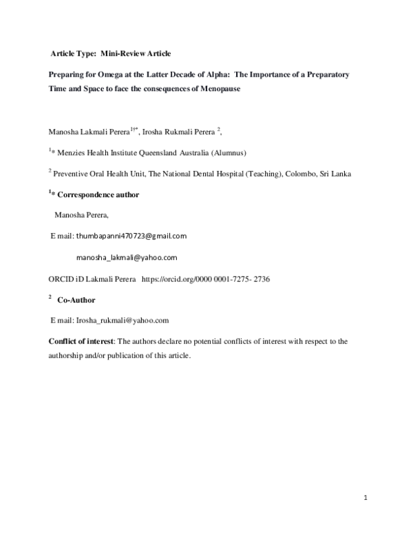 (PDF) Article Type: Mini-Review Article Preparing for Omega at the ...