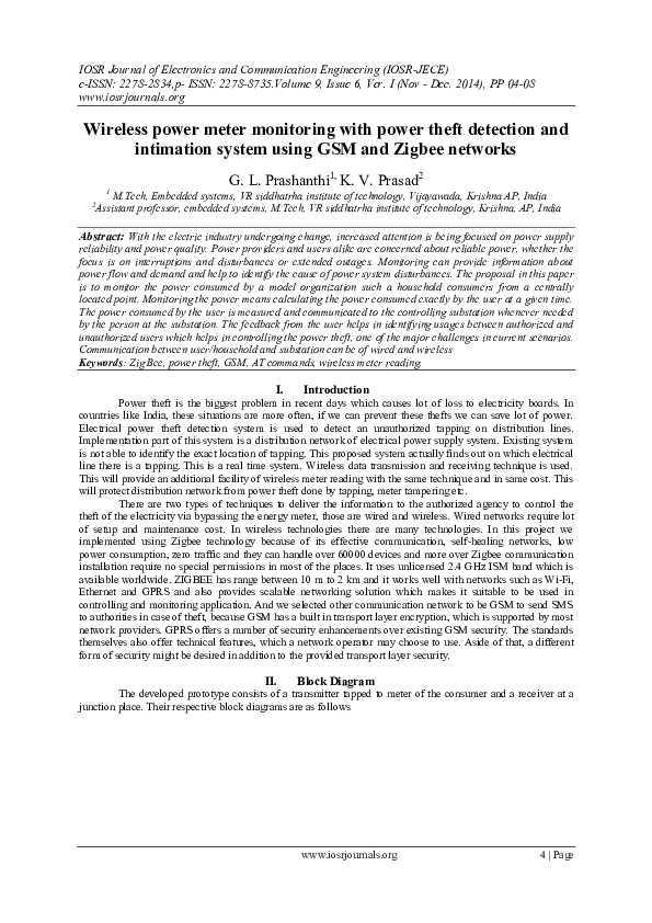 (PDF) Wireless power meter monitoring with power theft detection and ...