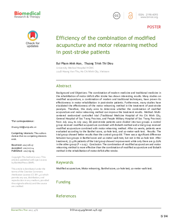 (PDF) ID: 1019 Efficiency of the combination of modified acupuncture and motor relearning method ...