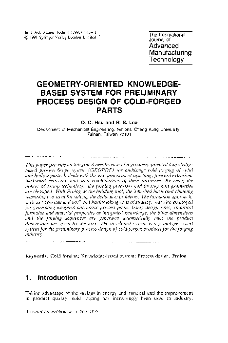 (PDF) Geometry-oriented knowledge-based system for preliminary process ...
