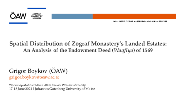 (PDF) Spatial Distribution of Zograf Monastery’s Landed Estates: An ...