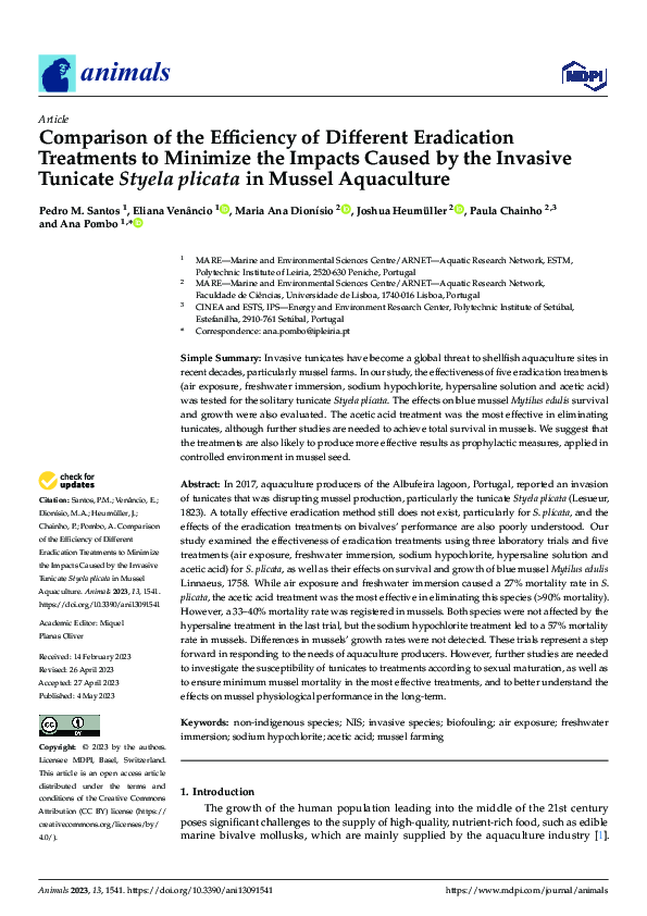 (PDF) Comparison of the Efficiency of Different Eradication Treatments ...