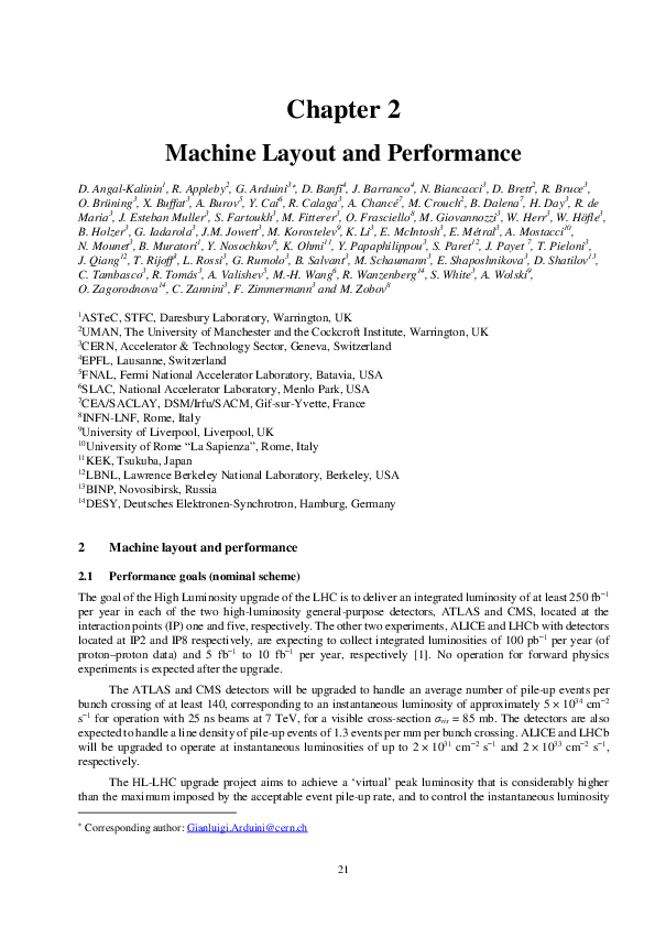 (PDF) Machine Layout and Performance