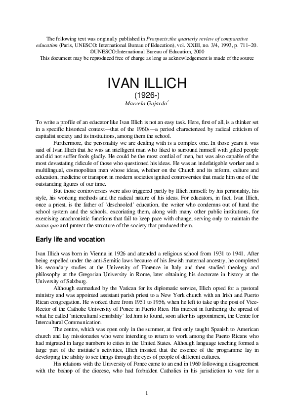 (PDF) Ivan Illich