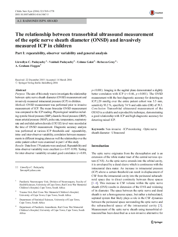 (PDF) The relationship between transorbital ultrasound measurement of ...