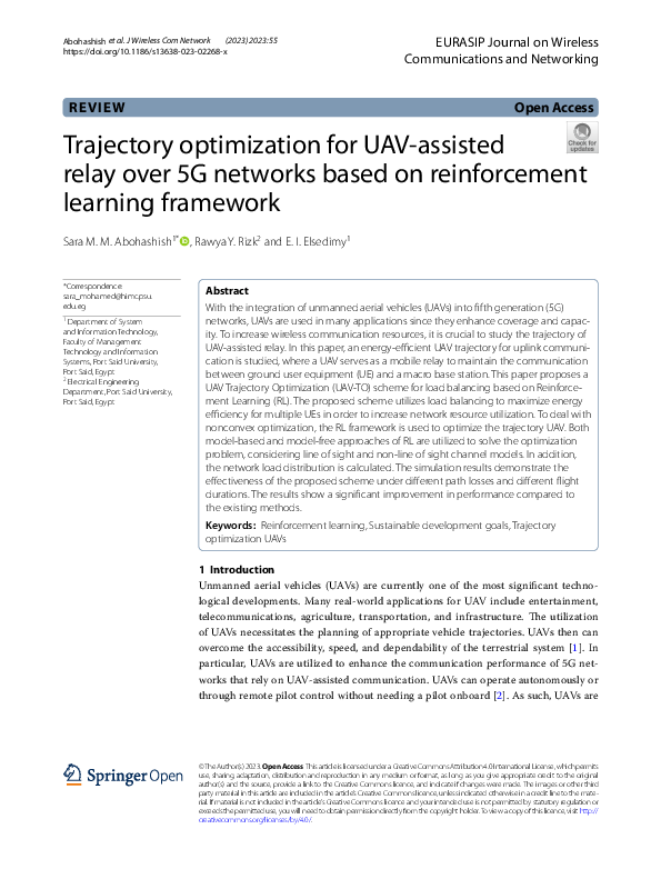 Pdf Trajectory Optimization For Uav Assisted Relay Over 5g Networks Based On Reinforcement