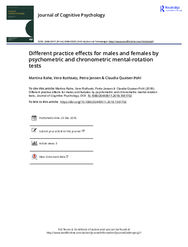 (PDF) Different practice effects for males and females by psychometric ...