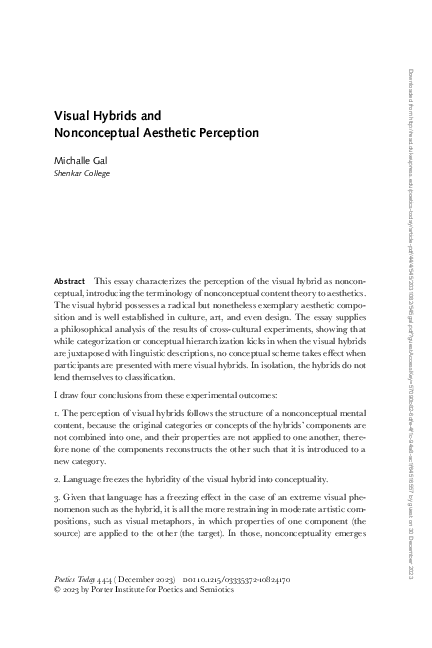 (PDF) Visual Hybrids and Nonconceptual Perception