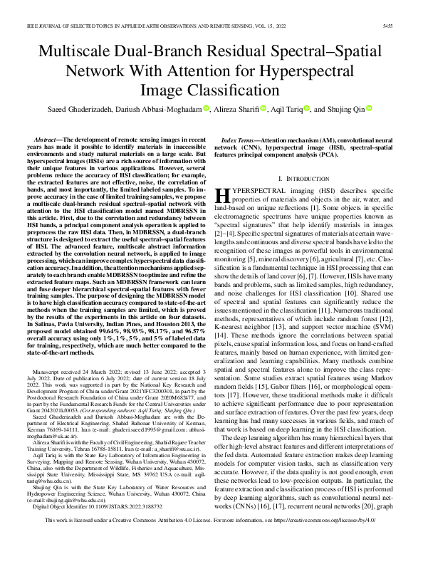 (PDF) Multiscale Dual-Branch Residual Spectral–Spatial Network With ...
