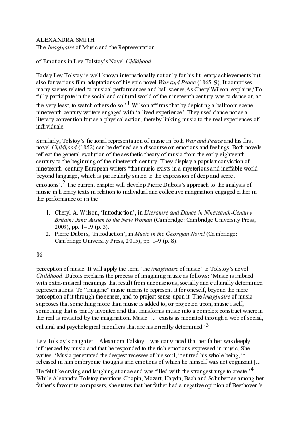 (DOC) ALEXANDRA SMITH Tolstoy and Music