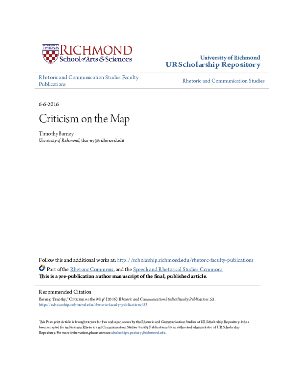 (PDF) Criticism on the map