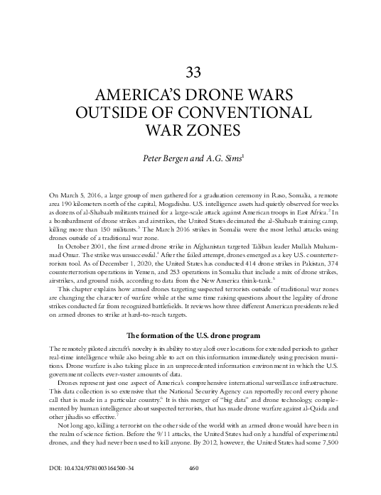 (PDF) America's drone wars outside of conventional war zones