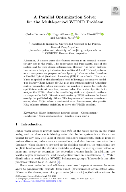 (PDF) A Parallel Optimization Solver for the Multi-period WDND Problem