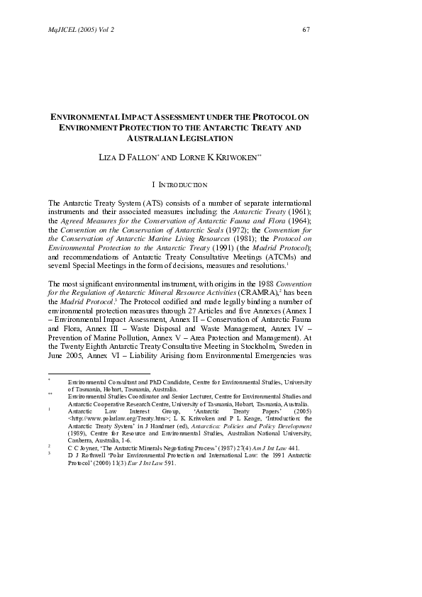 (PDF) Environmental Impact Assessment under the Protocol on Environment ...