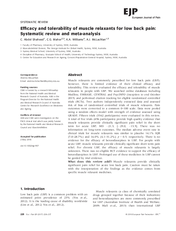 pdf-efficacy-and-tolerability-of-muscle-relaxants-for-low-back-pain