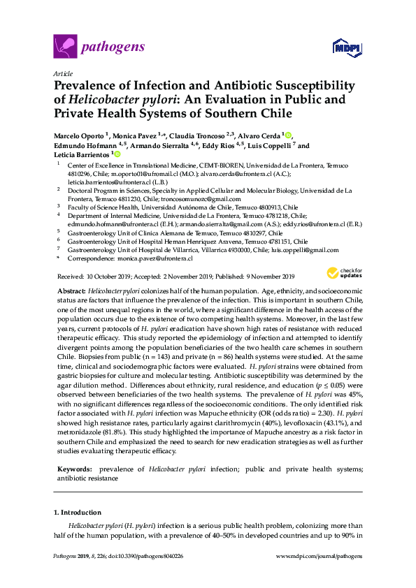 (PDF) Prevalence of Infection and Antibiotic Susceptibility of ...
