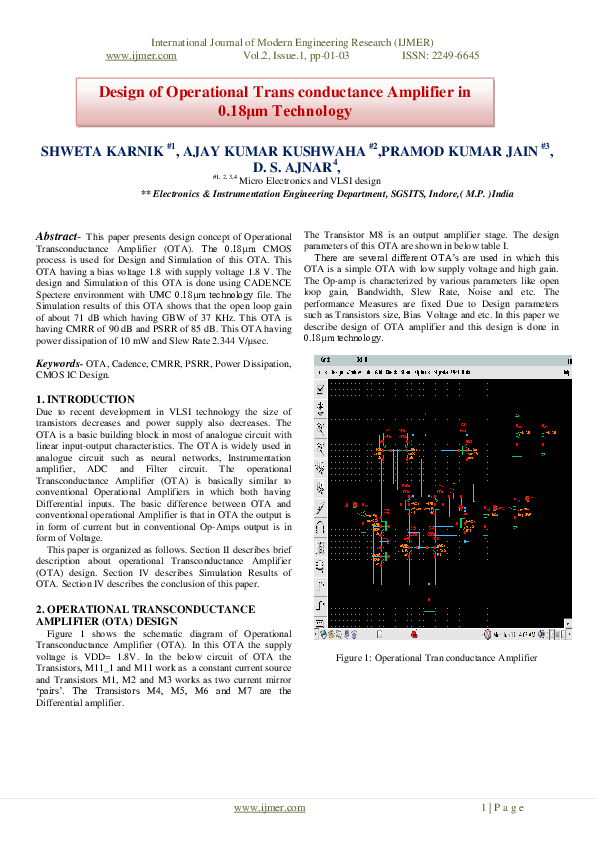 (PDF) Design of operational transconductance amplifiers with improved ...