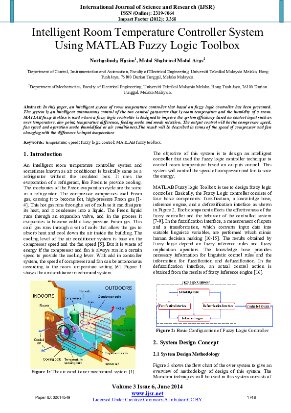 Pdf Intelligent Room Temperature Controller System Using Matlab Fuzzy Logic Toolbox 