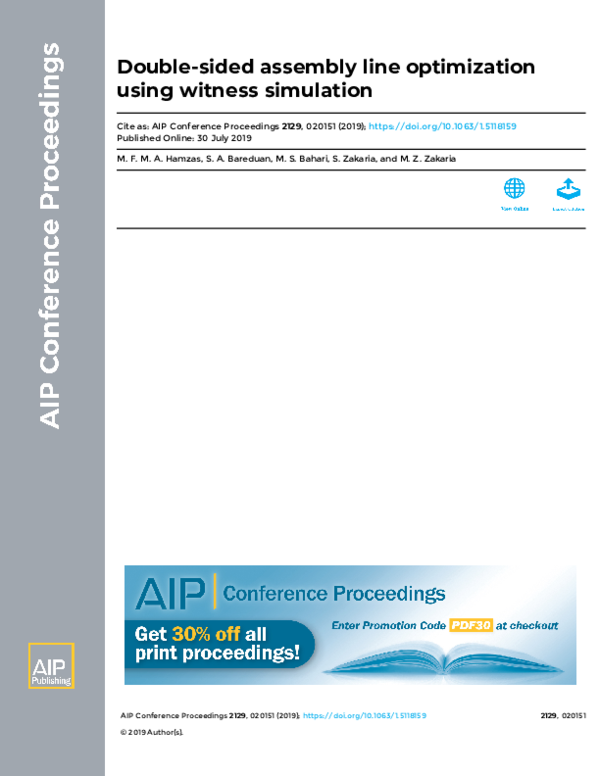 (PDF) Double-sided assembly line optimization using witness simulation