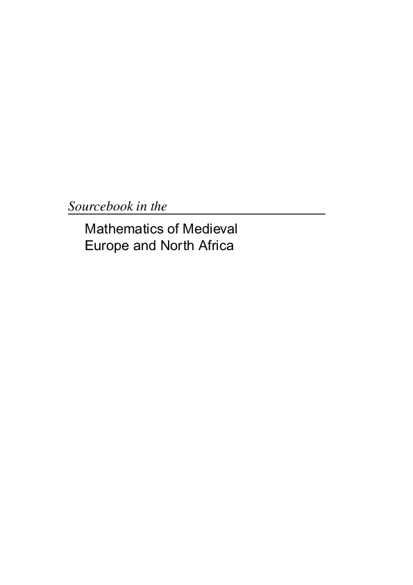 (PDF) Mathematics in Hebrew in Medieval Europe
