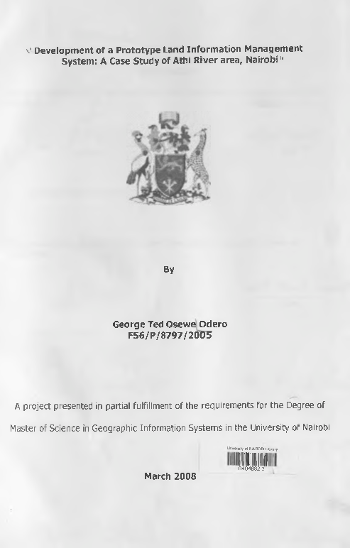 (PDF) Development of a Prototype Land Information Management System